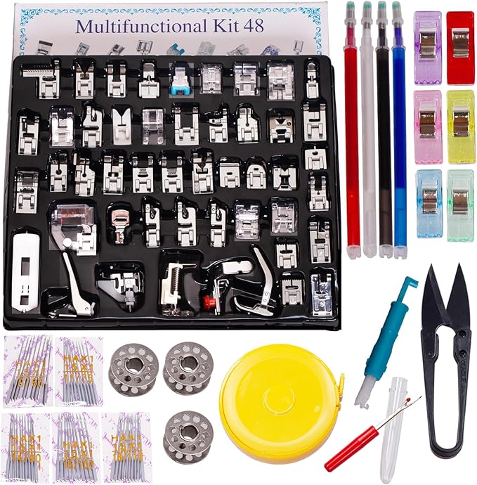 Amazon.com: AMZTKDIY Sewing Machine Feet Set Sewing Foot Set Presser ...