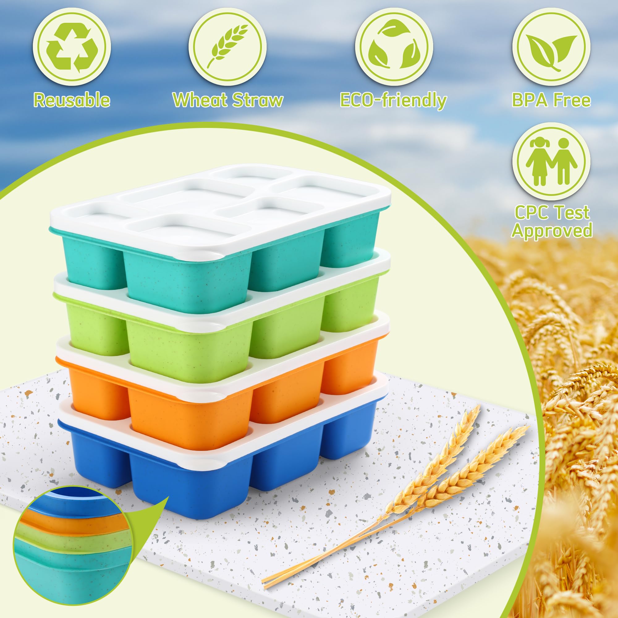 Snapklik.com : Bento Lunch Box Snack Containers, Reusable Meal Prep ...