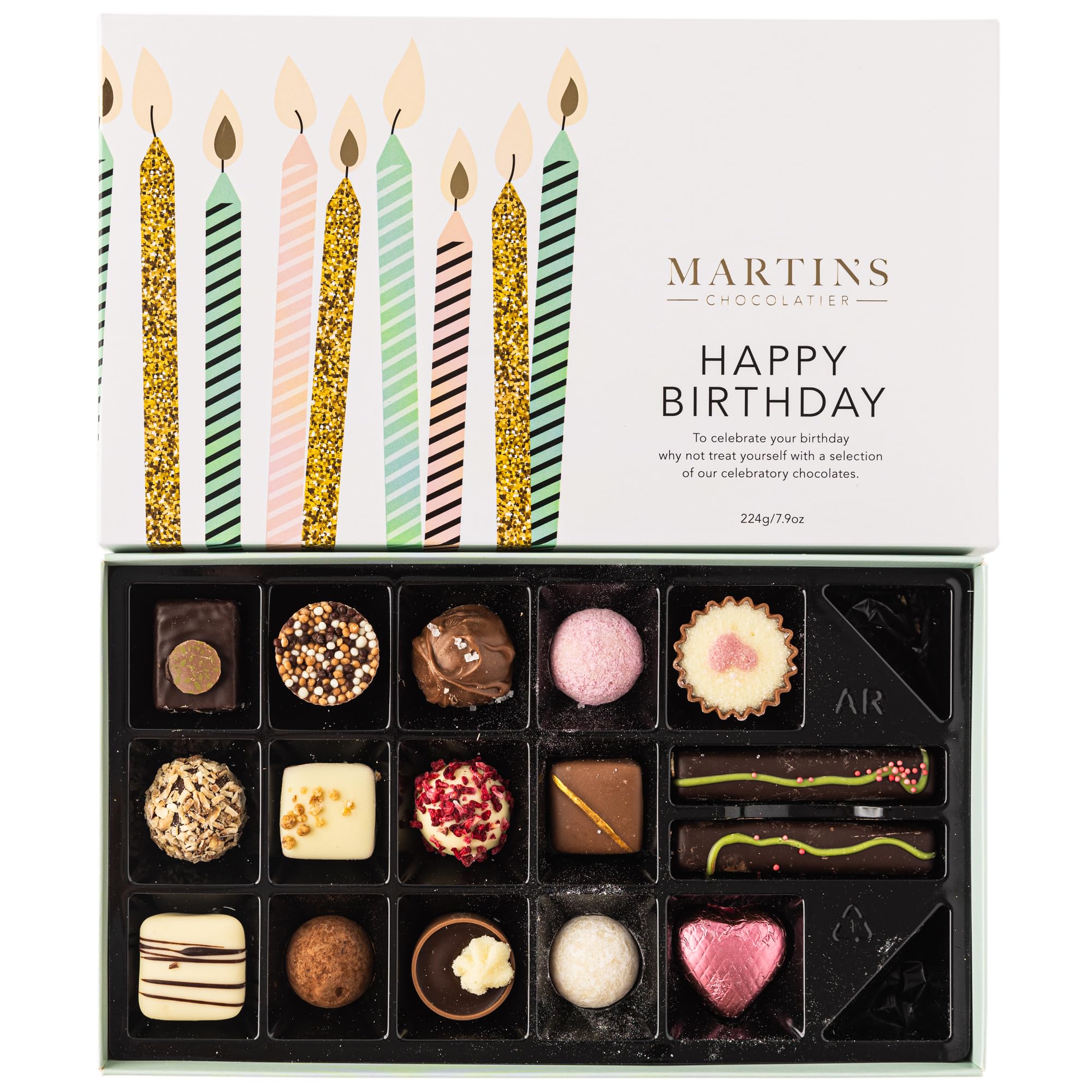 Martin’s Chocolatier Happy Birthday Chocolate Gift Box - 16 Luxury ...
