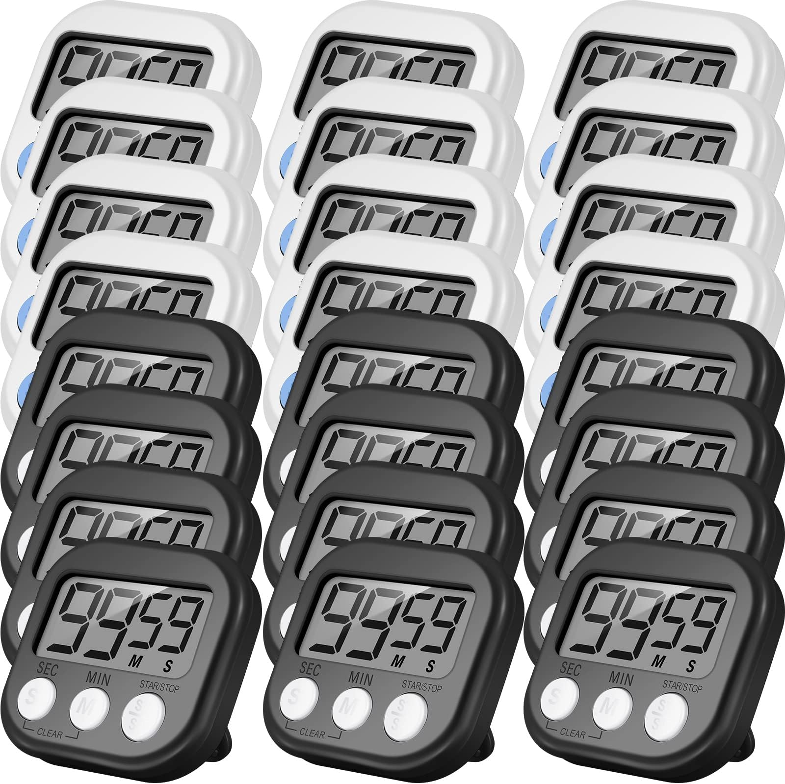 Amazon.com: LinkDm 6 Pack Small Digital Kitchen Timer Magnetic Back and ...