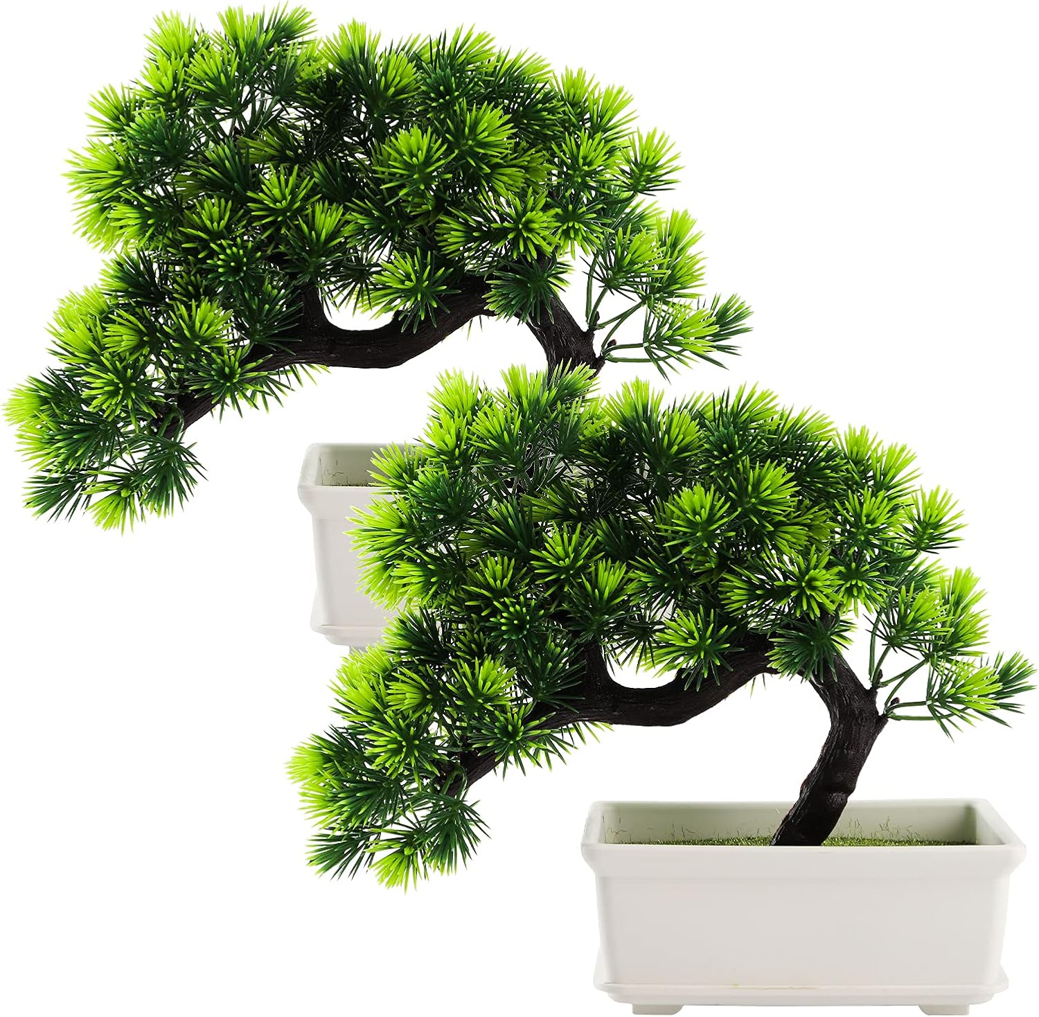 Amazon.com: DEAYOU 2-Pack Plastic Artificial Bonsai Trees, Height 8 ...