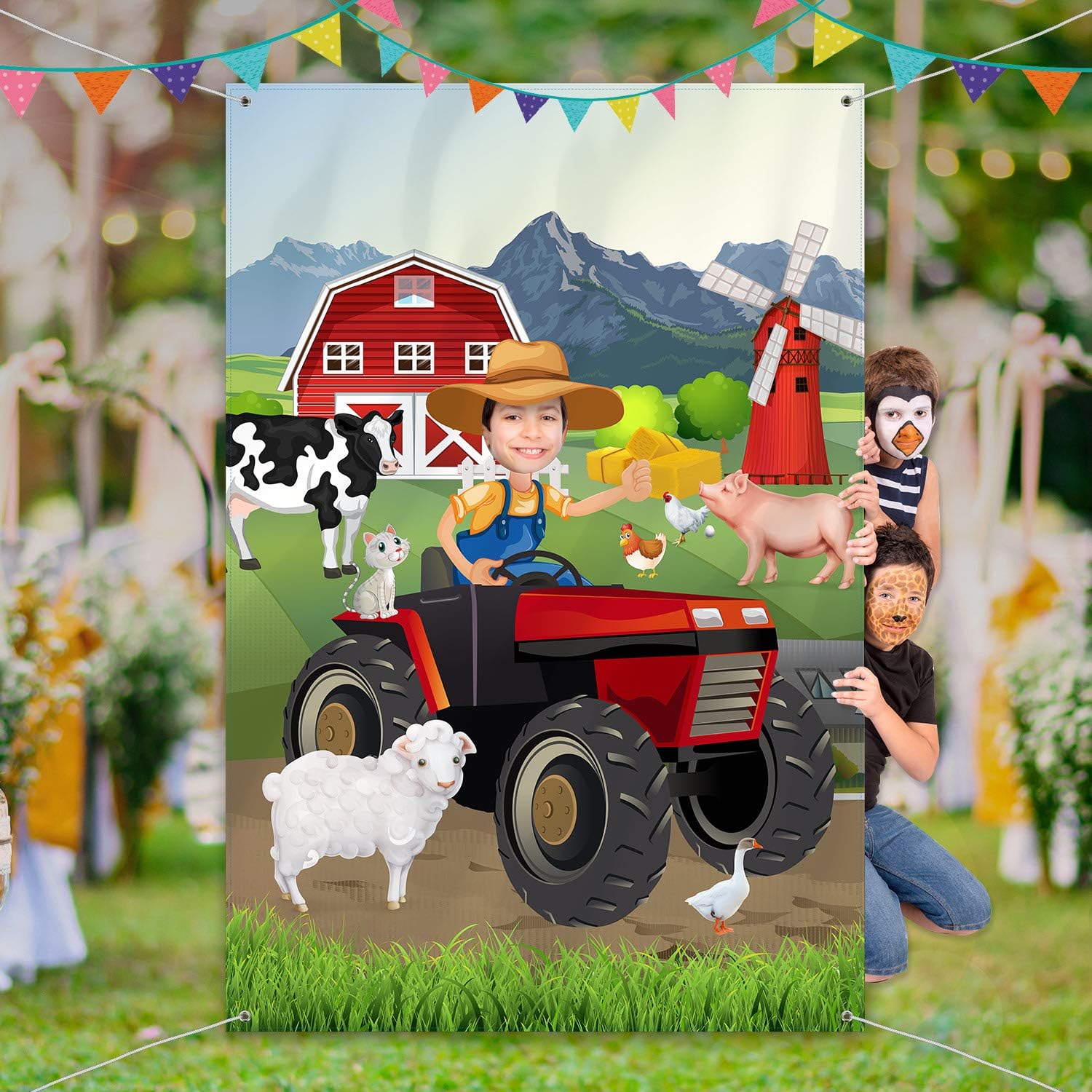 Amazon.com: Kristin Paradise 25Pcs Farm Animal Photo Booth Props with ...