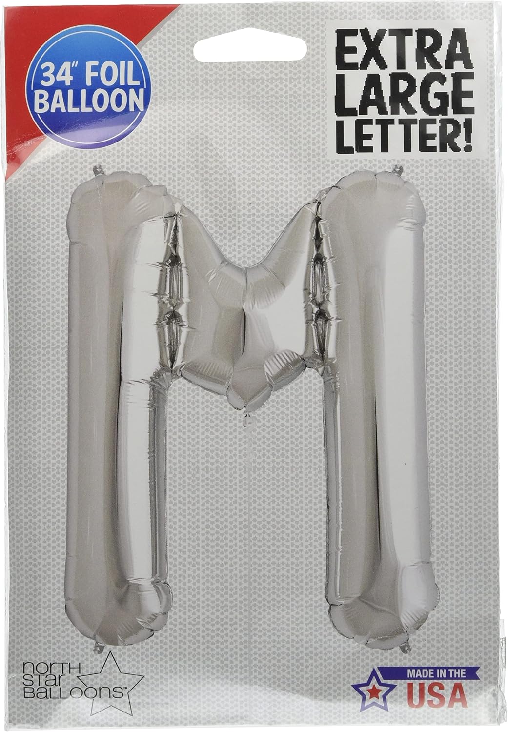Amazon.com: Letter M - Silver Helium Foil Balloon - 34 inch : Home ...