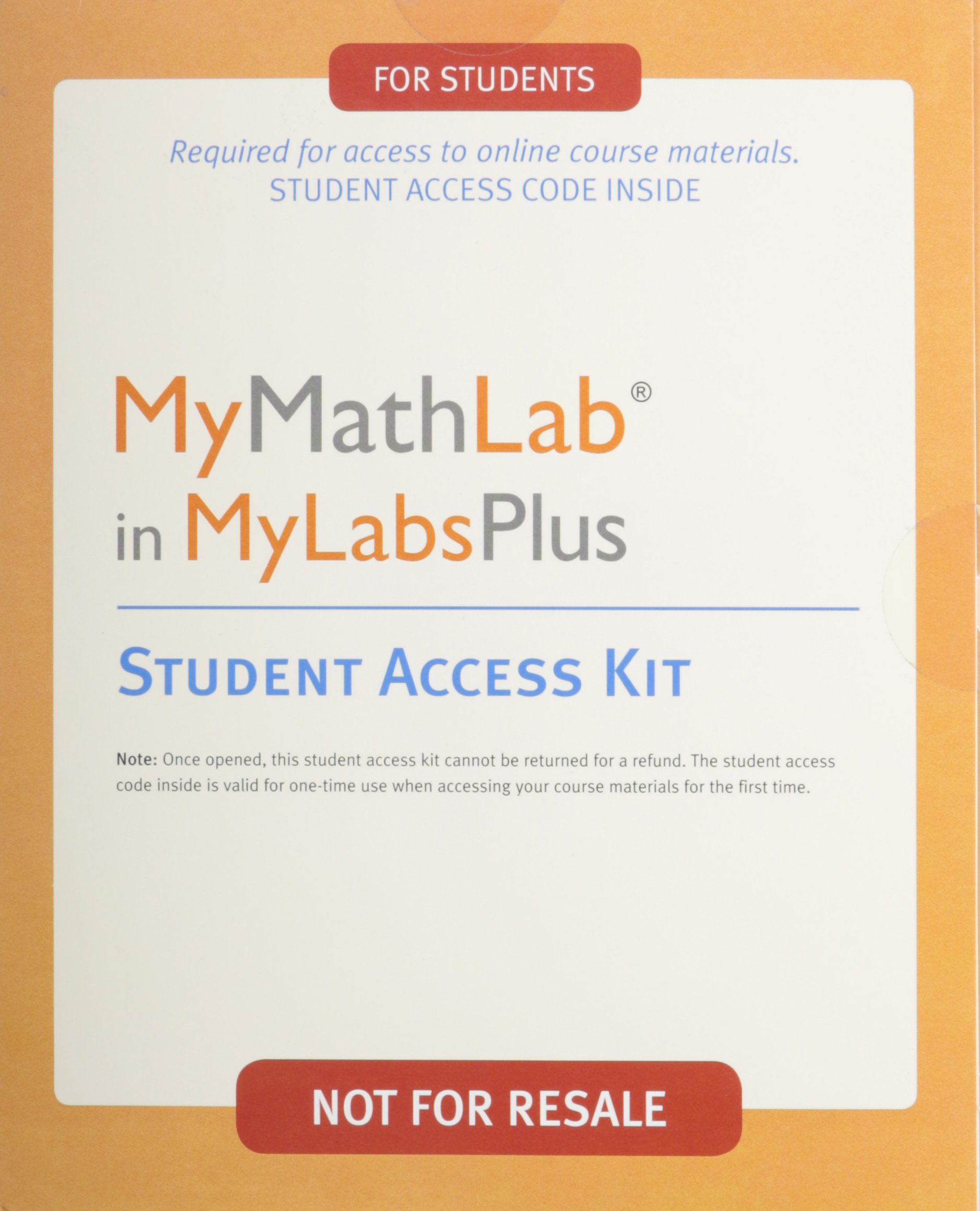 MyMathLab in MyLabsPlus, Student Access Kit: Unknown: 9780558928889 ...