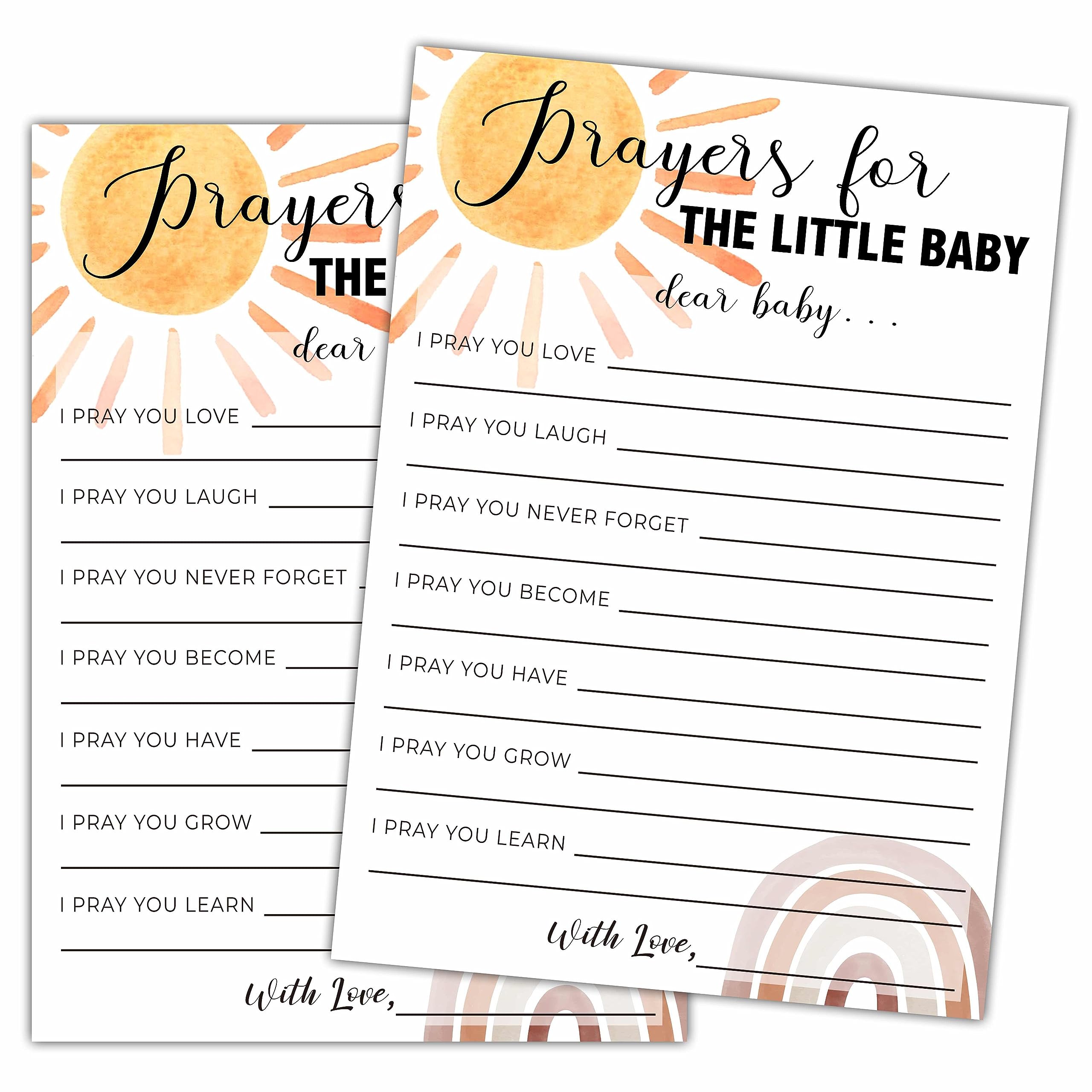 Amazon.com: Qoamp Boho Rainbow Prayers for The Little Baby Baby Shower ...