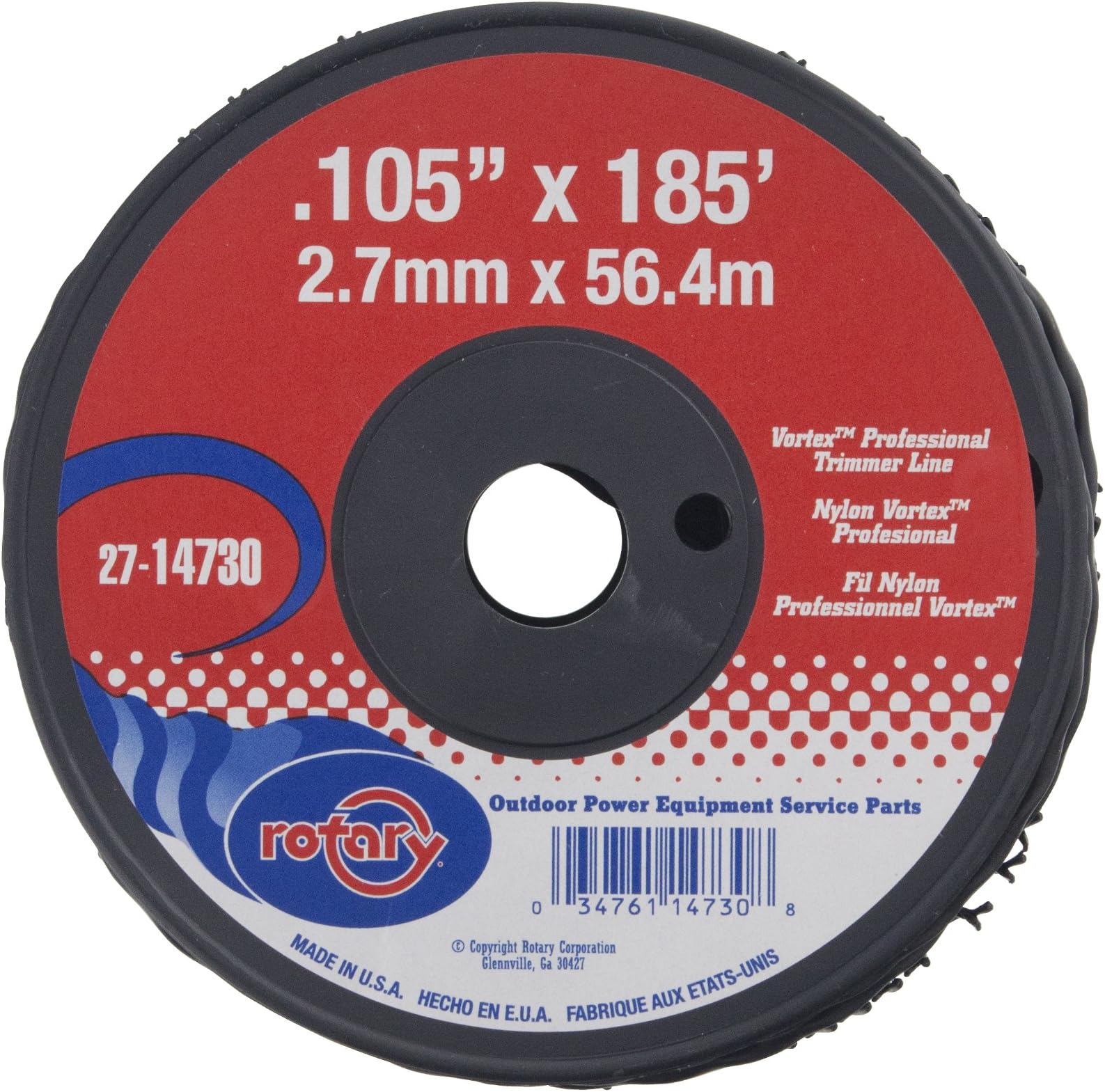 Amazon.com : Rotary 14730 Black Vortex Trimmer Line .105" x 185 ...