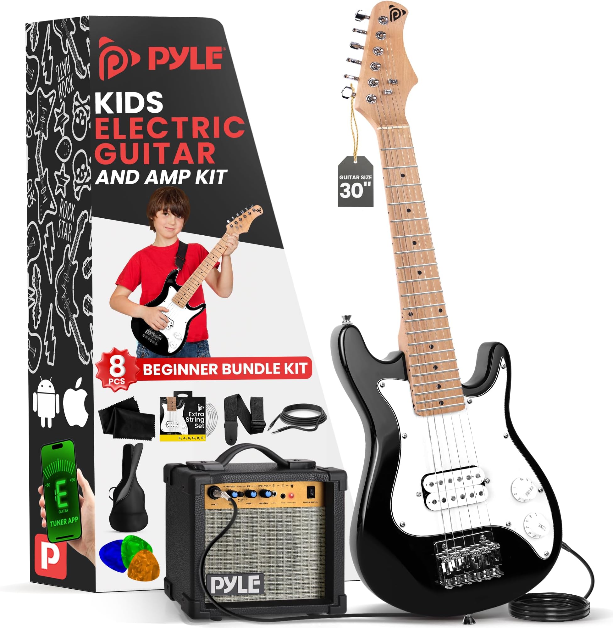 Amazon.com: Fender Squier 3/4-Size Kids Mini Strat Electric Guitar ...