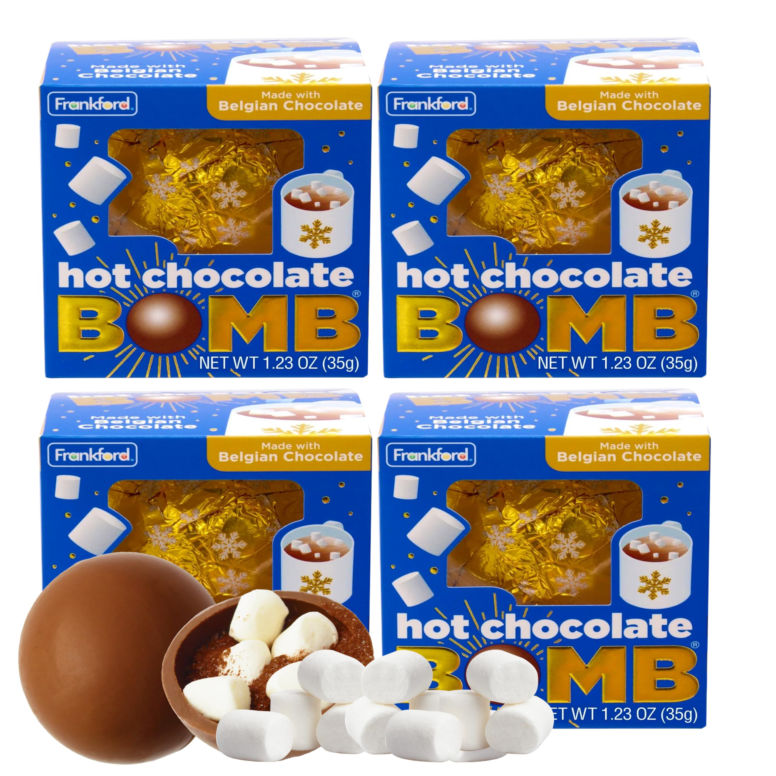 Amazon.com : Christmas Hot Chocolate Bombs Gift Set 4 Pack Original ...