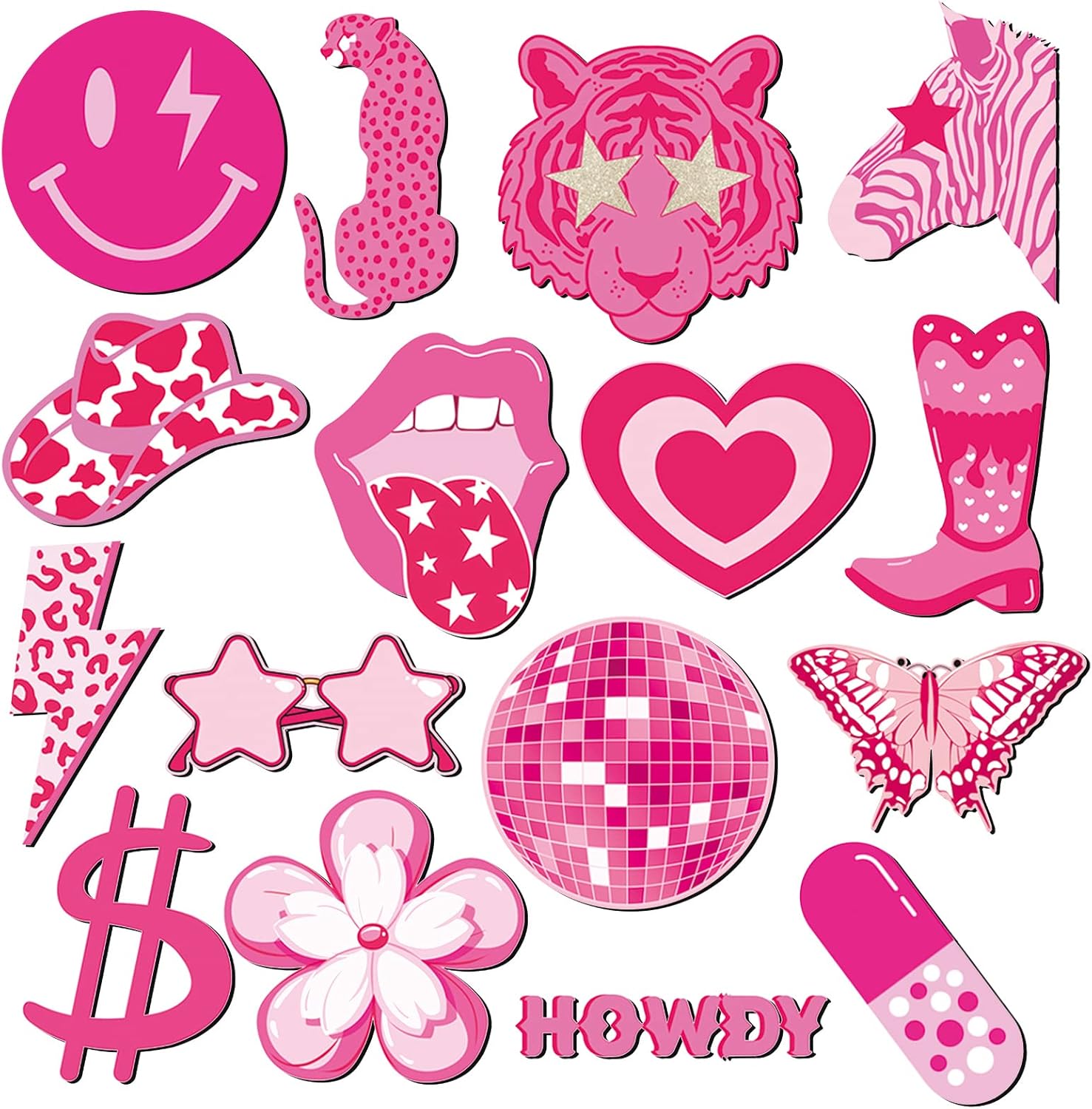 Amazon.com: Zhanmai 16 Pcs Pink Preppy Refrigerator Magnets Locker ...