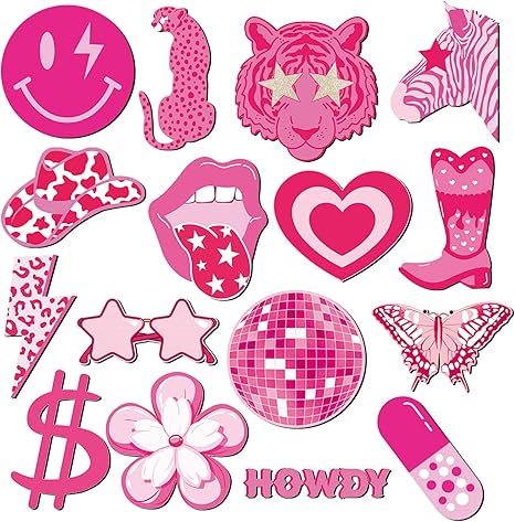 Amazon.com: Zhanmai 16 Pcs Pink Preppy Refrigerator Magnets Locker ...