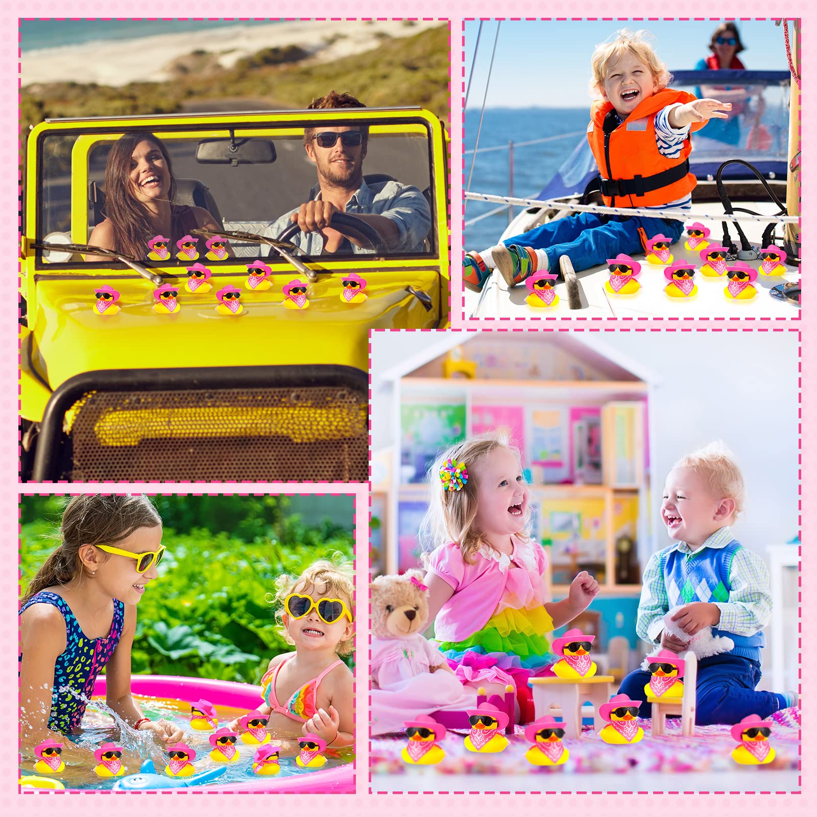 Snapklik.com : 36 Set Cowboy Rubber Duck Mini Yellow Duckies Bath Party ...