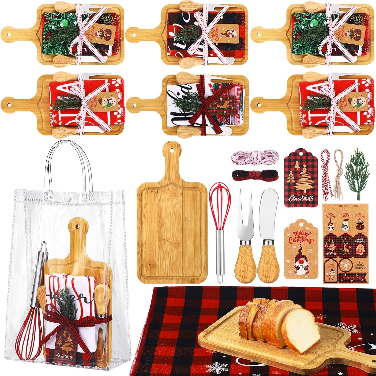 Amazon.com: Tiangrid 12 Set Christmas Charcuterie Board Gifts Bulk ...