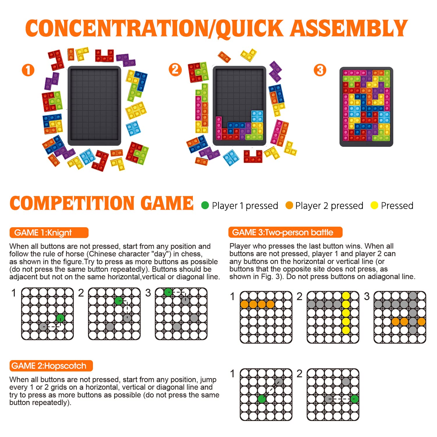 IBanana Fidget Toys - Big Size Push Pop Bubble Fidget Sensory Toy ...