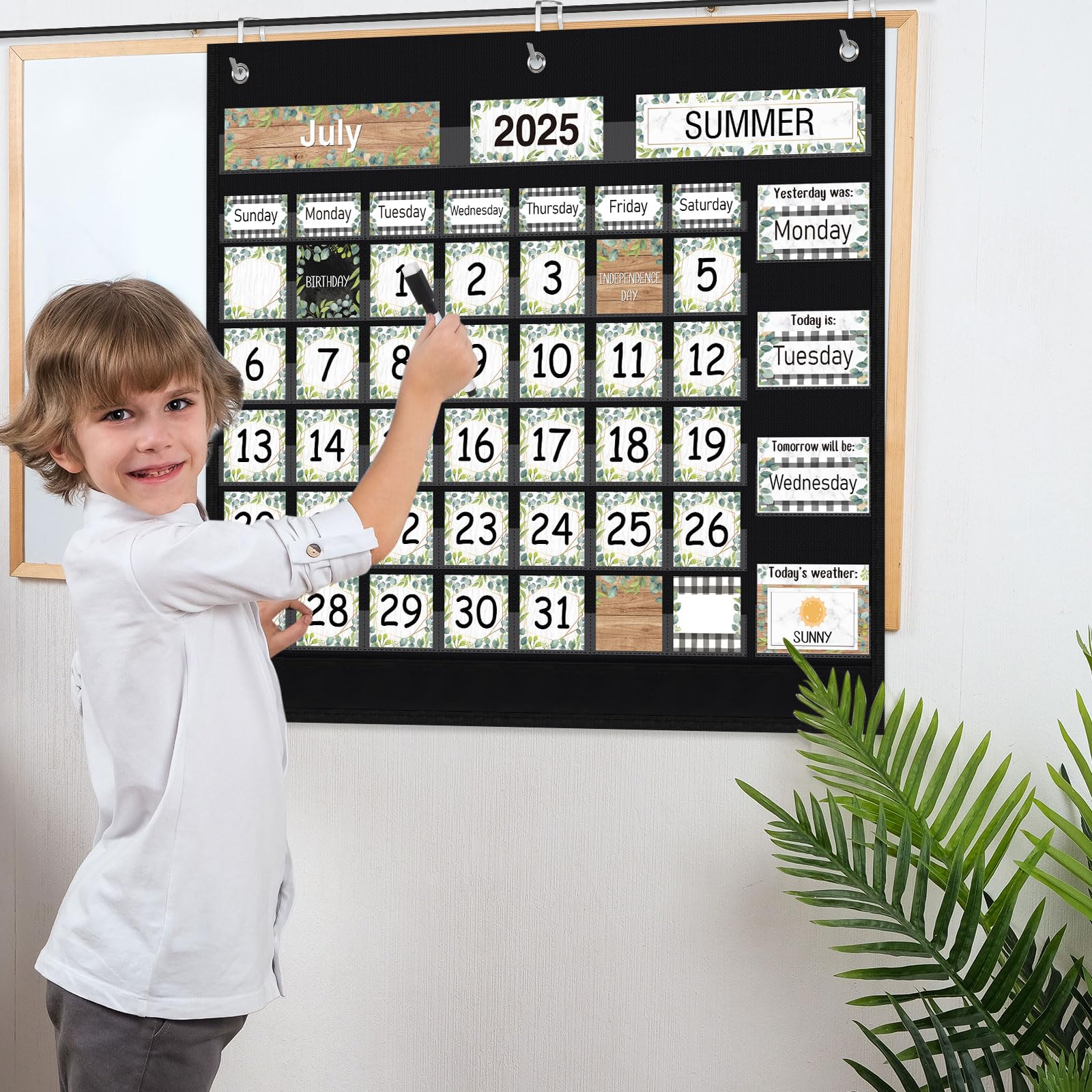 Snapklik.com : Sinload Classroom Calendar Pocket Chart Set Calendar ...