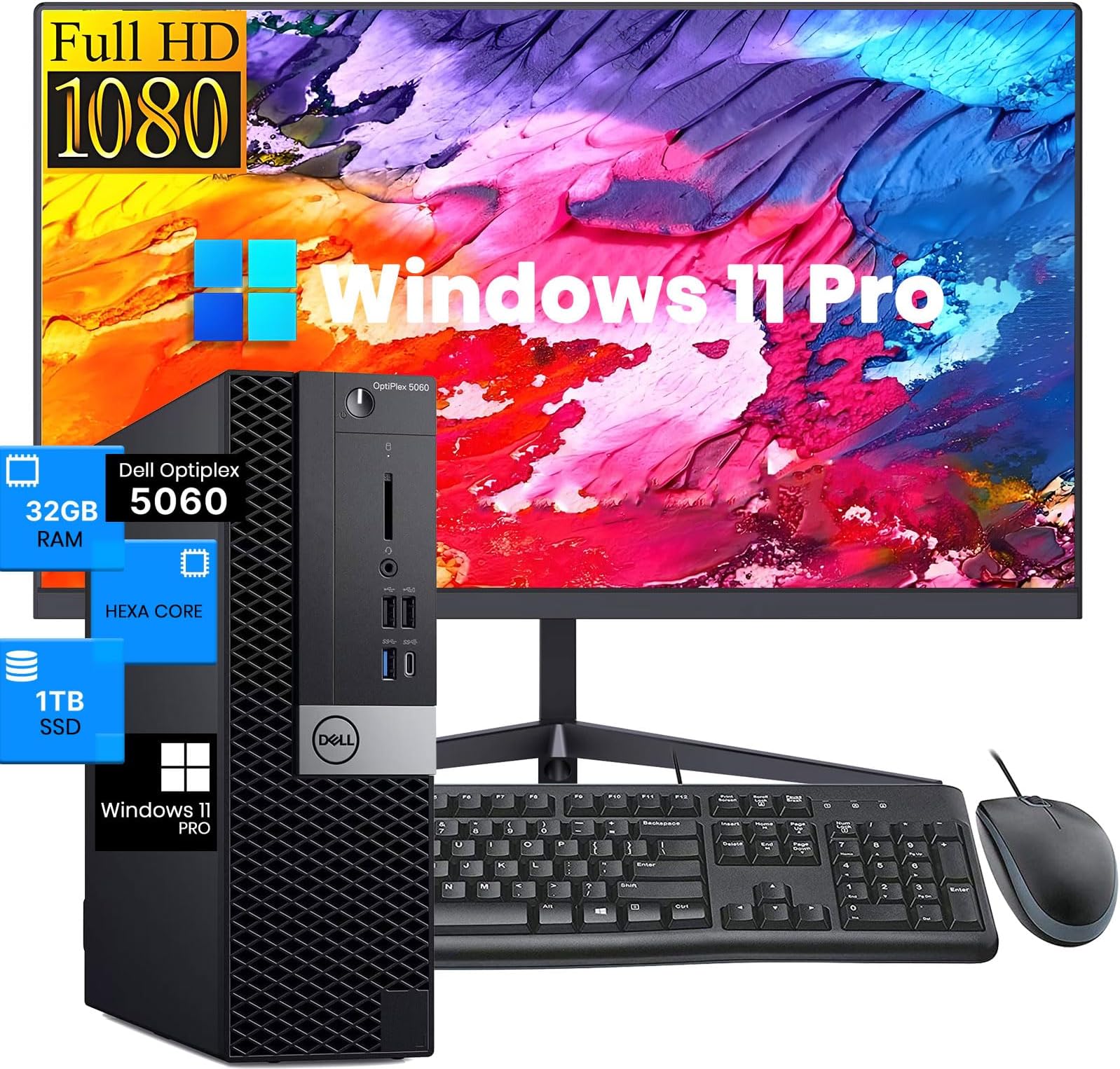 Amazon.com: Dell OptiPlex 3060 Desktop Computers Windows 11 with New ...