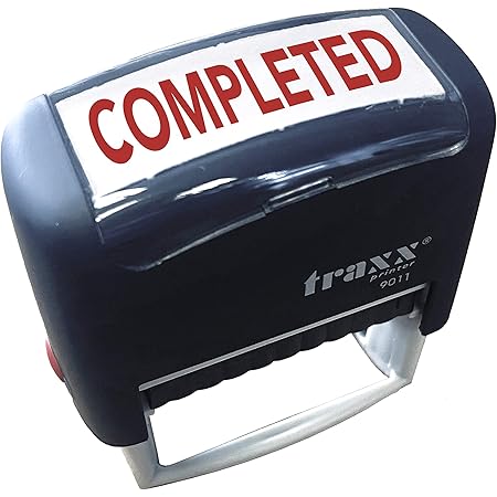 Self Inking Rubber Stamp, Refillable Red Ink Preinstalled - (9/16" x 1 ...