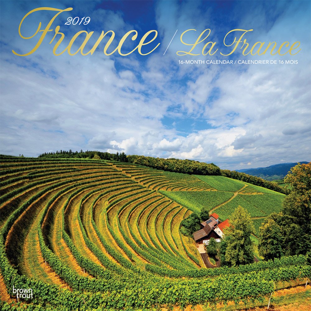 France La France 2019 12 x 12 Inch Monthly Square Wall Calendar with ...