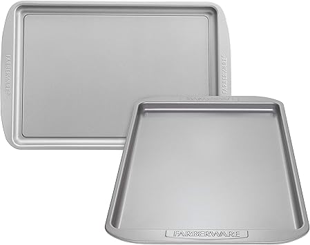 Amazon.com: Farberware Nonstick Bakeware Set, Nonstick Cookie Sheets ...