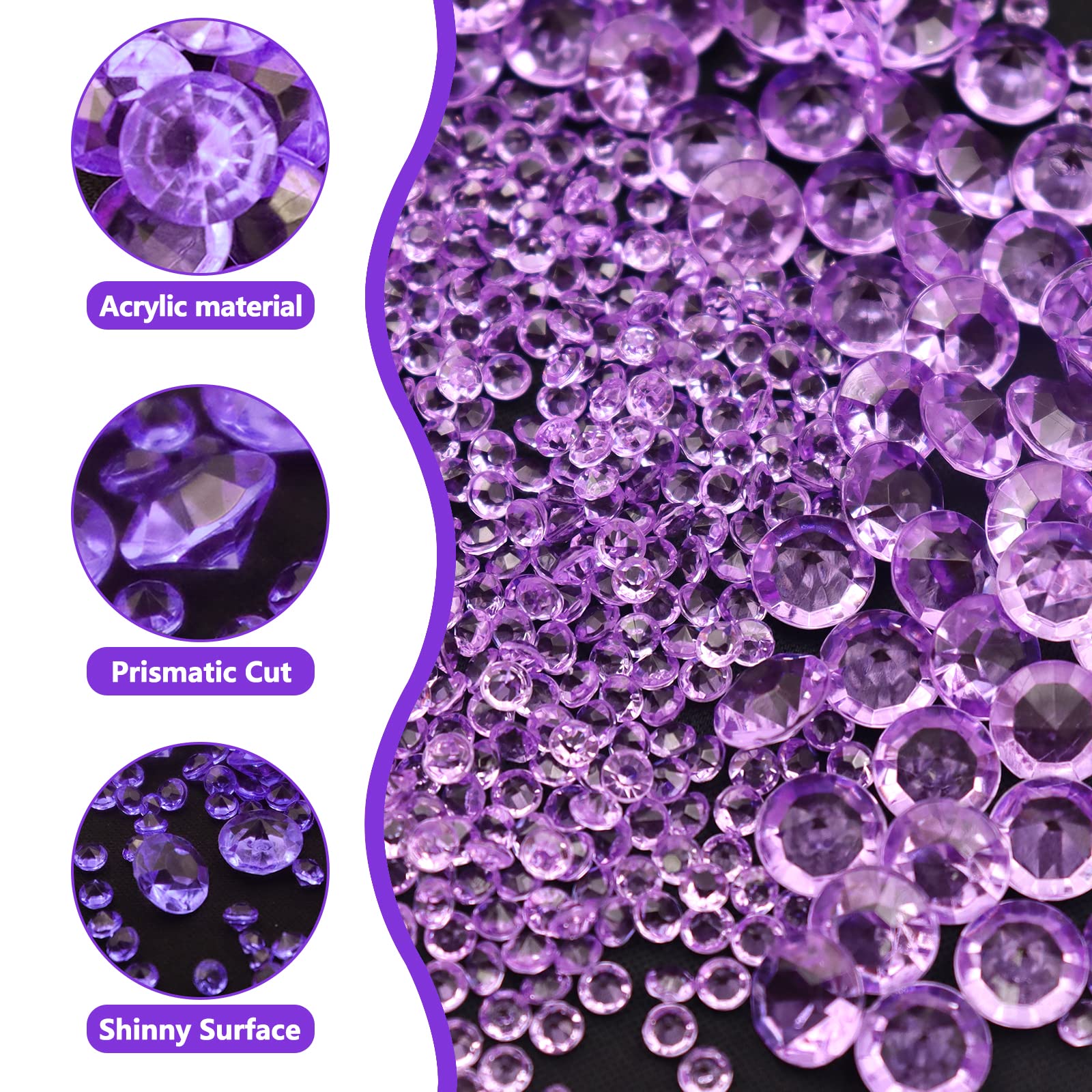 Plastic Crystals For Weddings Scatter Crystals, 4000 Pcs Wedding Table