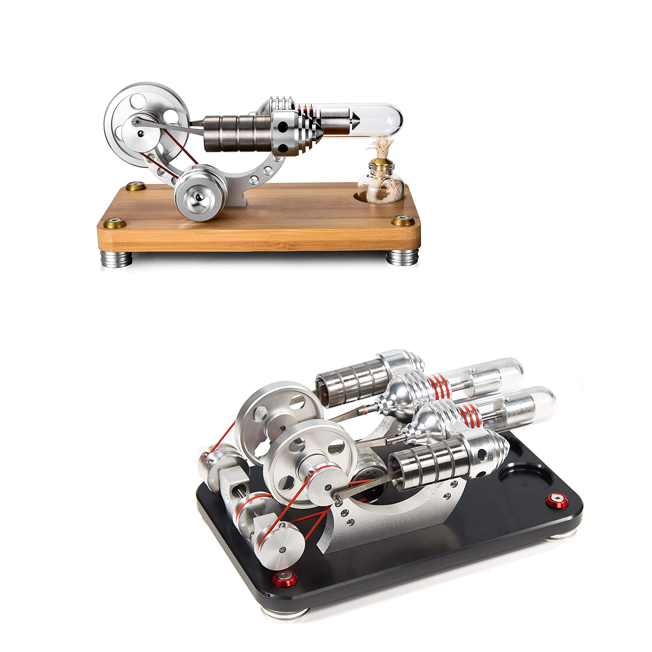 Amazon.com: Sunnytech Hot Air Stirling Engine Colourful LED Flywheels ...