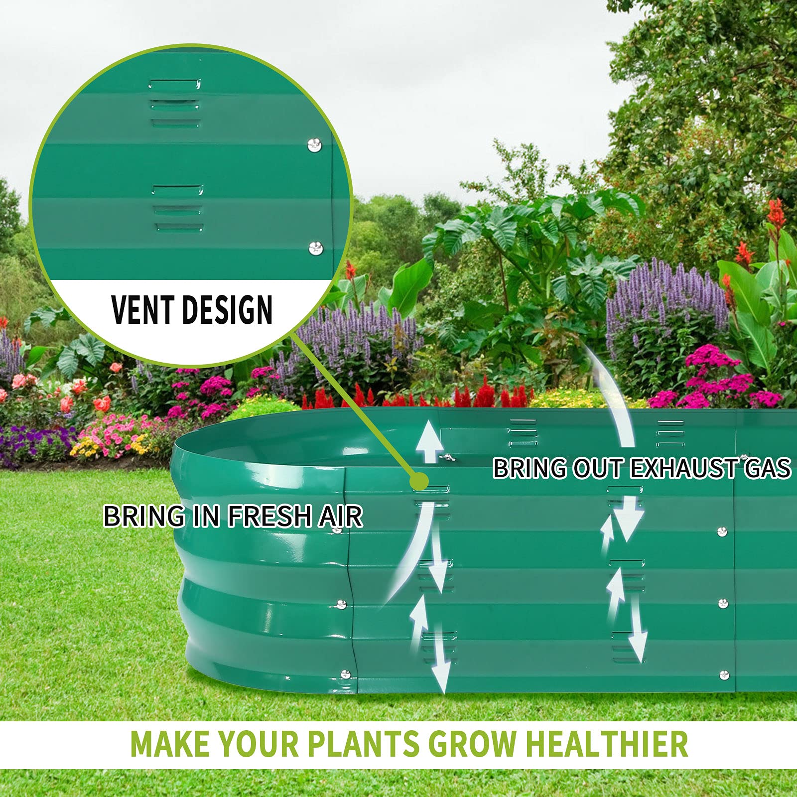 Snapklik.com : GADI Raised Garden Bed Kit For Vegetables Flower ...