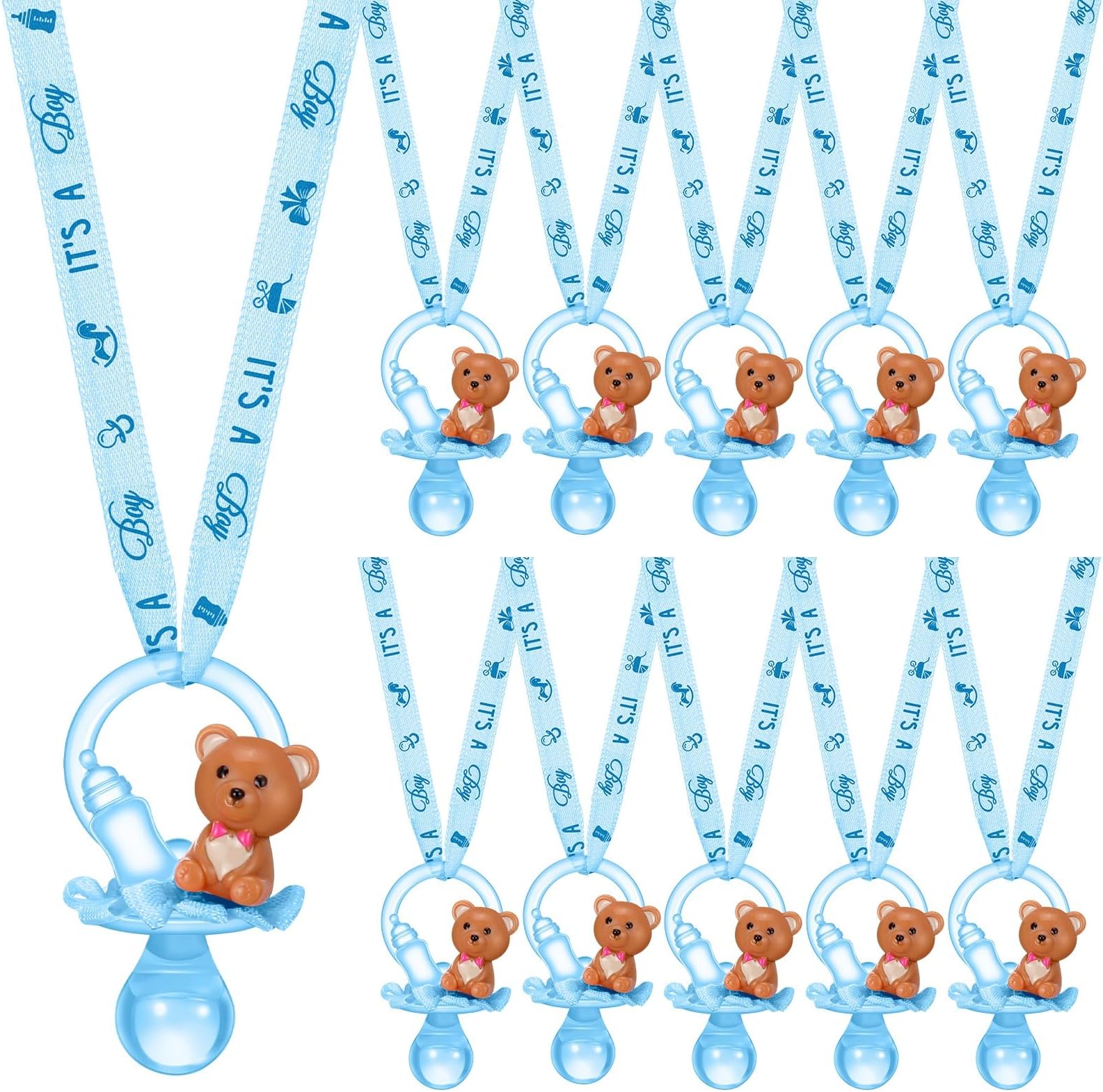 Amazon.com : Coume 36Pcs Baby Shower Pacifiers Necklace Acrylic Baby ...