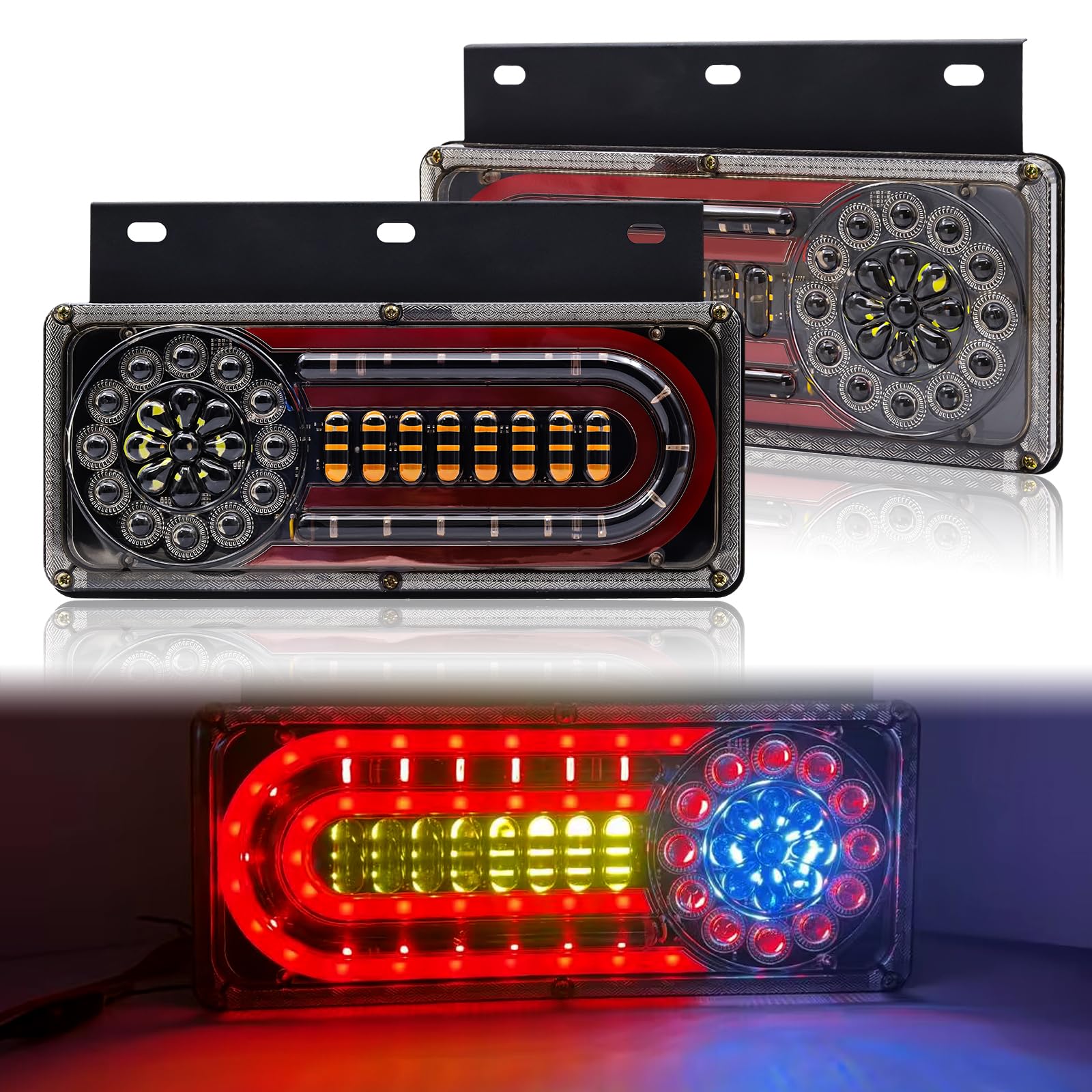 Amazon.com: LED Truck Tail Lights, Trailer Tail Lights 24V, Truck Brake ...