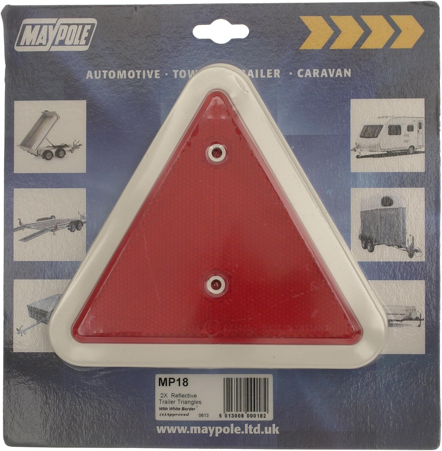 Maypole 018 Reflector, White : Amazon.co.uk: Automotive