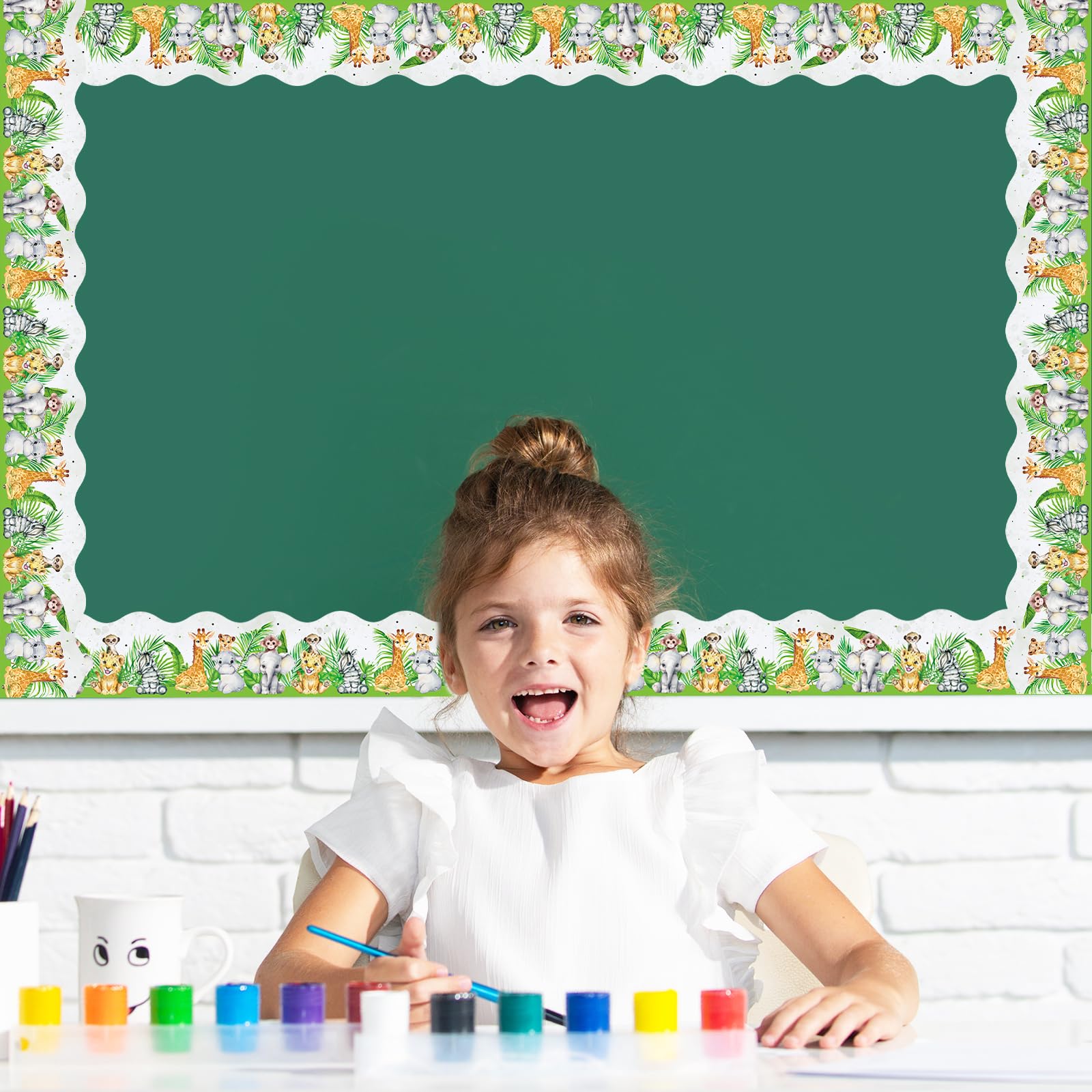 Baby Jungle Animals Borders Colarr 50ft Jungle Animal Bulletin Board