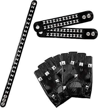 W WIDMANN MILANO Party Fashion - Biker Rocker Kostüm Accessoire Set für ...