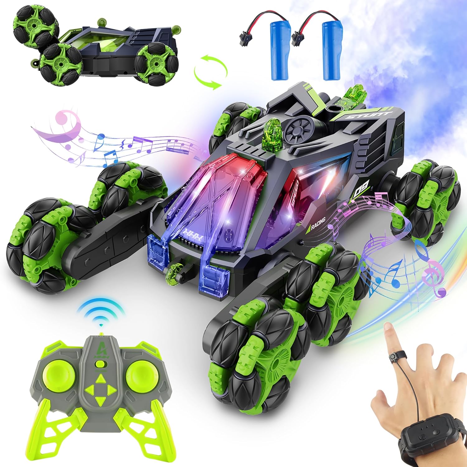 Amazon.com: MSMV Gesture Sensing rc Stunt car，Remote Control Toy car, 6 ...