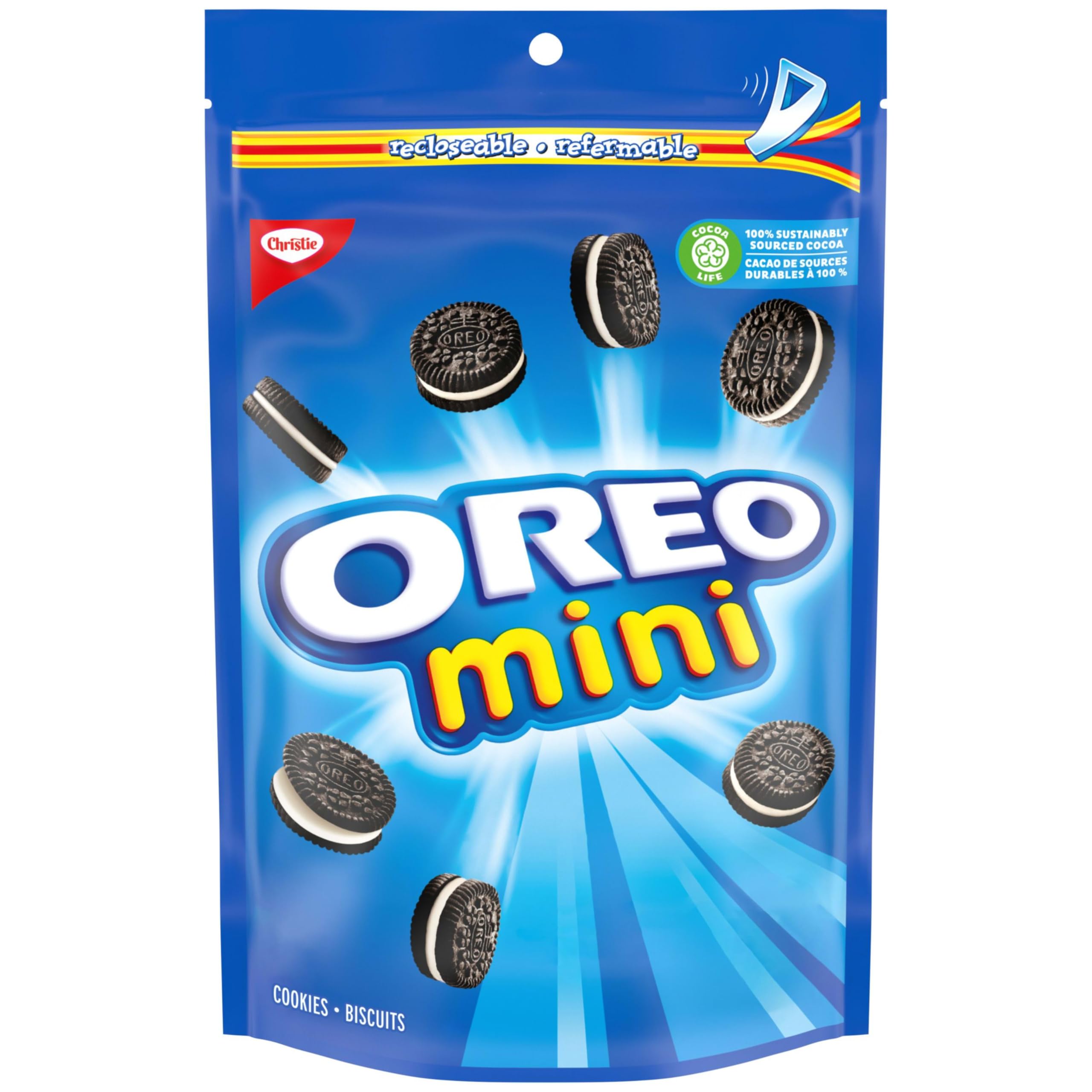 OREO Mini Original Chocolate Sandwich Cookies, Peanut Free Snack ...