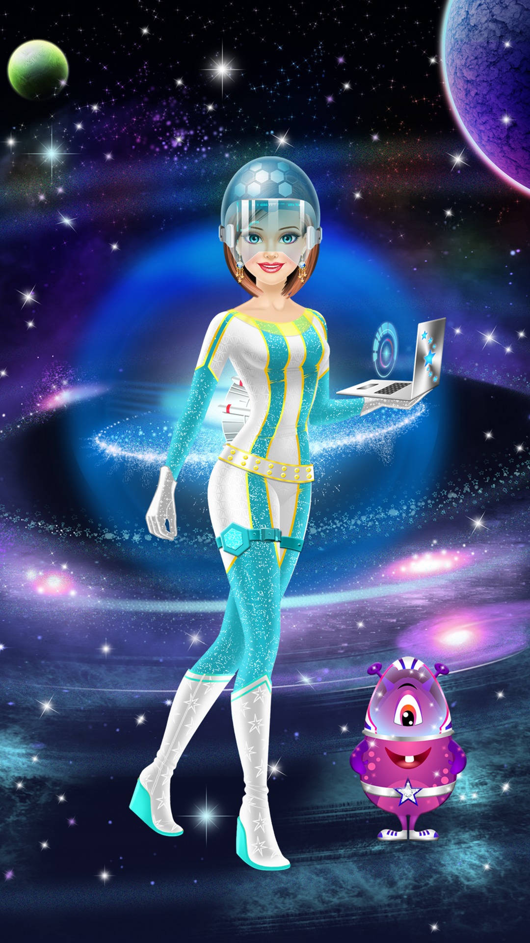 Space Girl Salon Makeover Game for Kids - Full Version - App on Amazon ...
