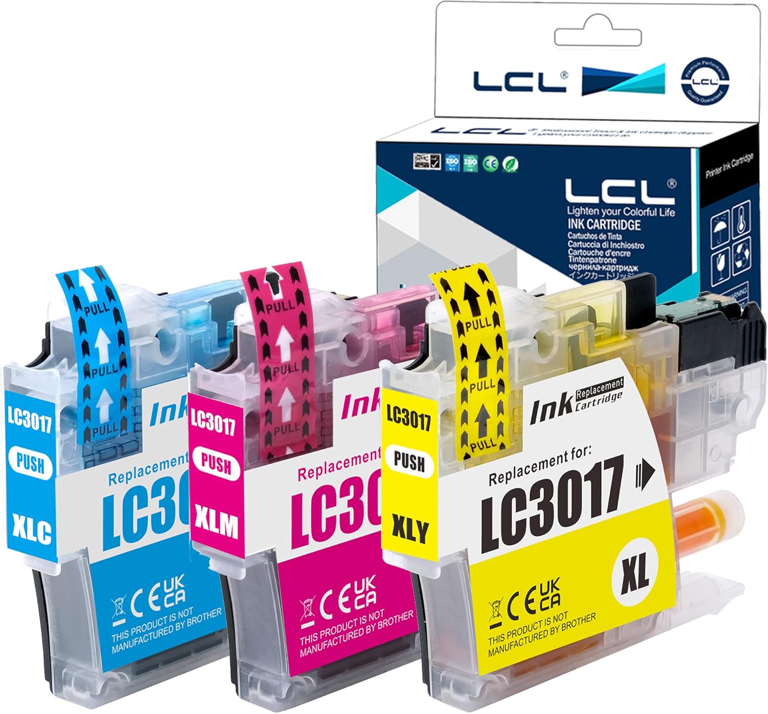 LCL Compatible Ink Cartridge Replacement for Brother LC3017 LC-3017 XL ...