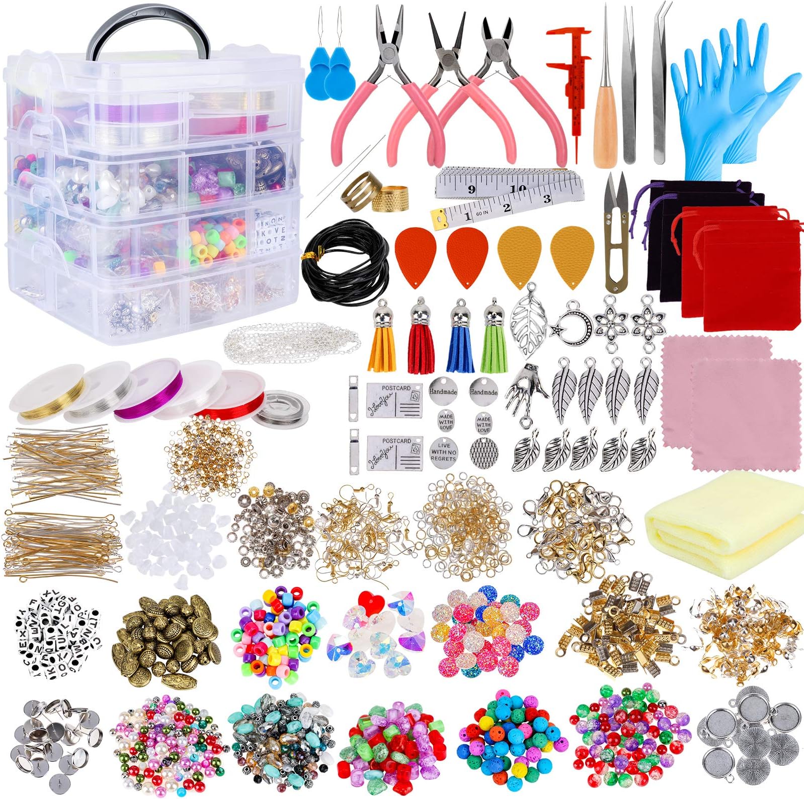Qpout Jewelry Making Kit, Jewelry Making Supplies, Variety Jewelry ...