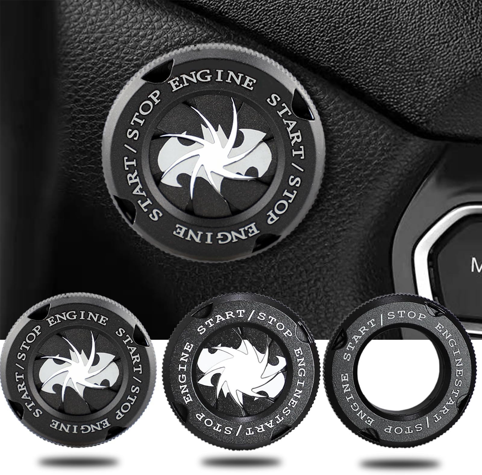 Bat Rotary Car Push Start Button Cover Engine Start Stop | Desertcart INDIA