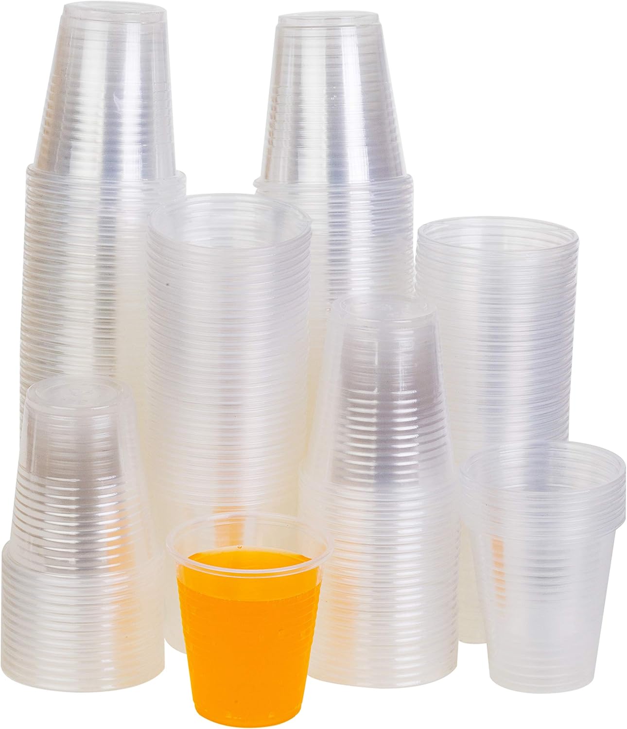 Amazon.com: Plastic Drinking Cups - 3 Ounce Clear Disposable Cup - 100 ...