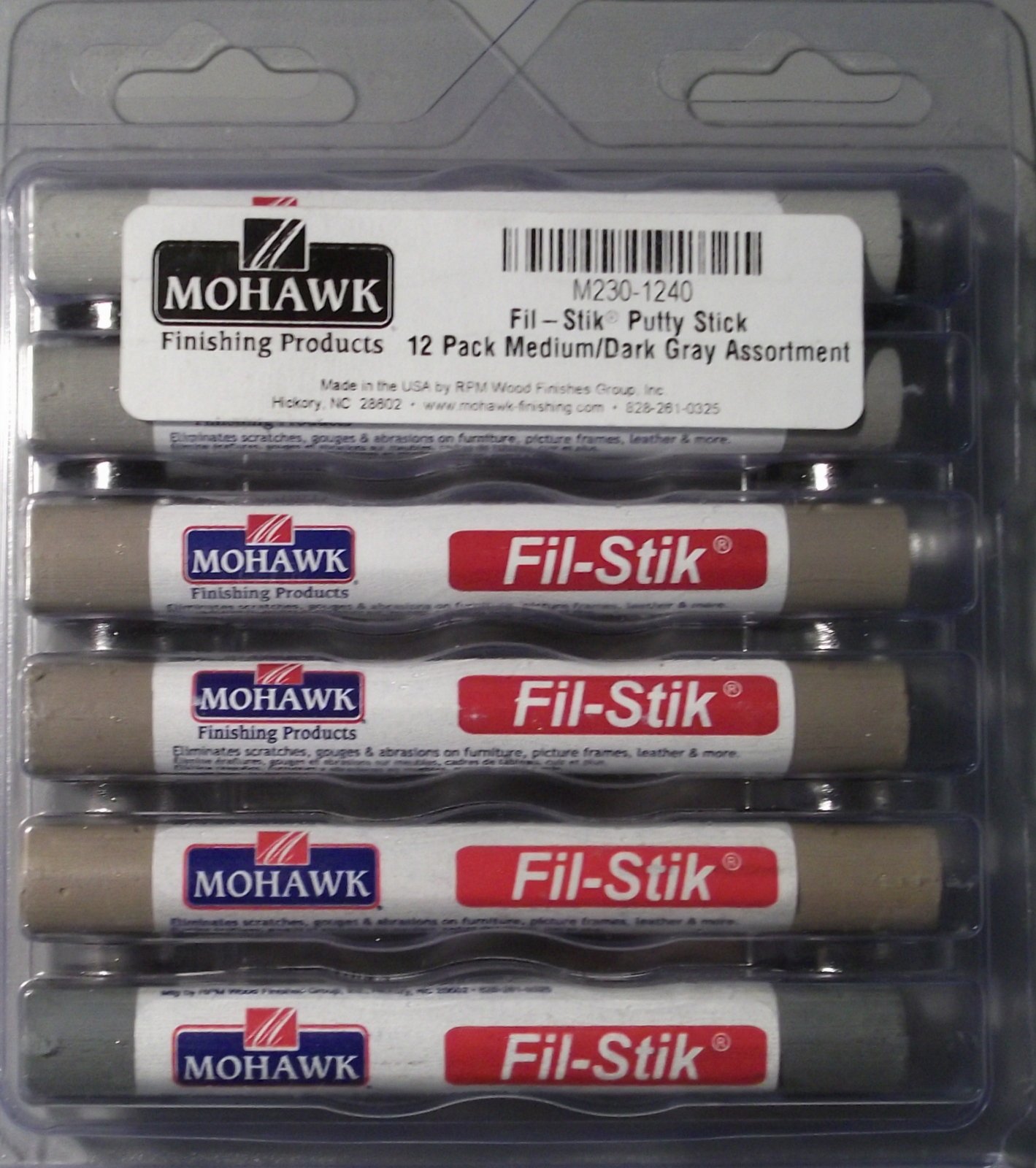 Mohawk Fill Stick 12 Pack Medium to Dark Gray Assortment M230-1240 ...