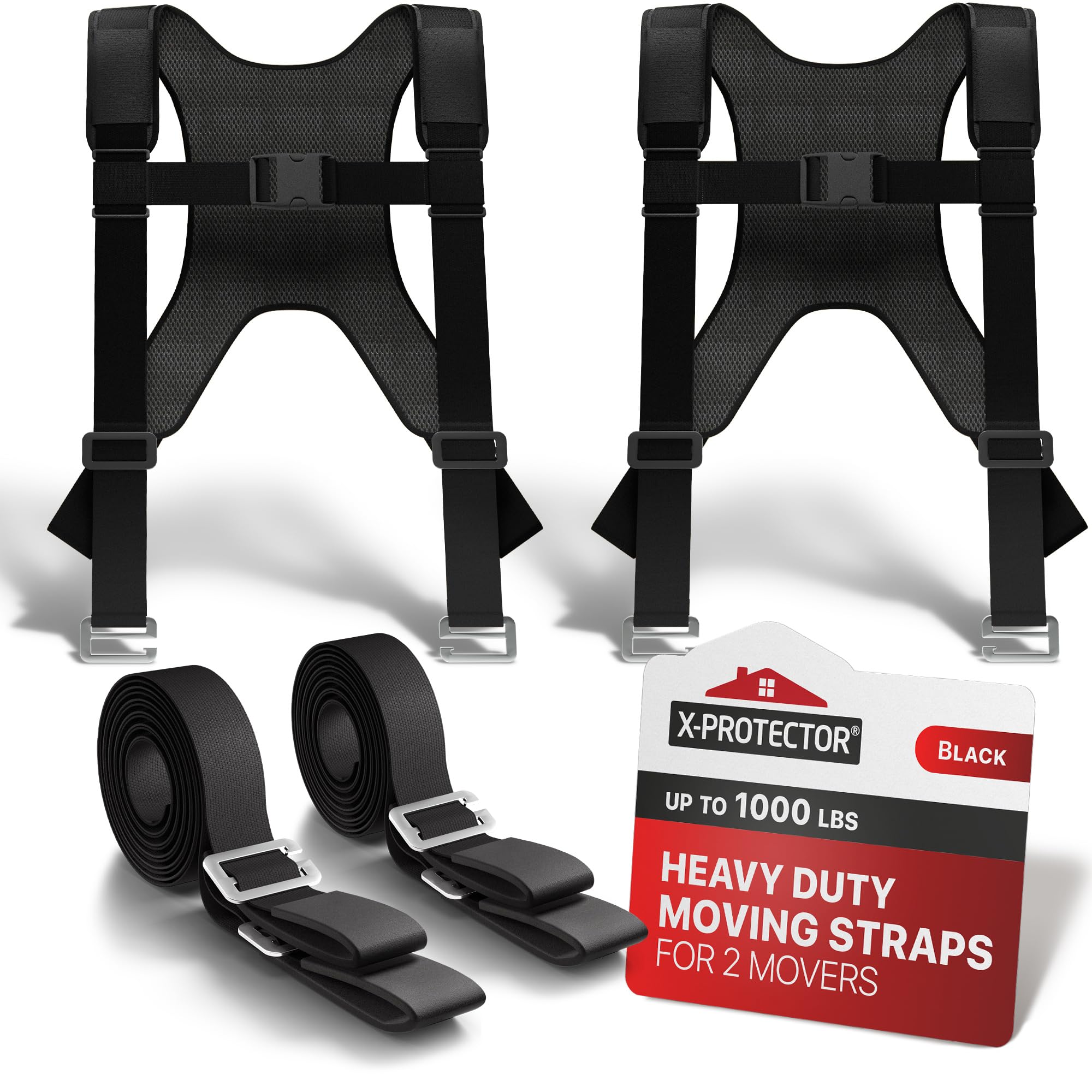 Snapklik.com : X-Protector Moving Straps - 2 Pairs - Lifting Straps For ...