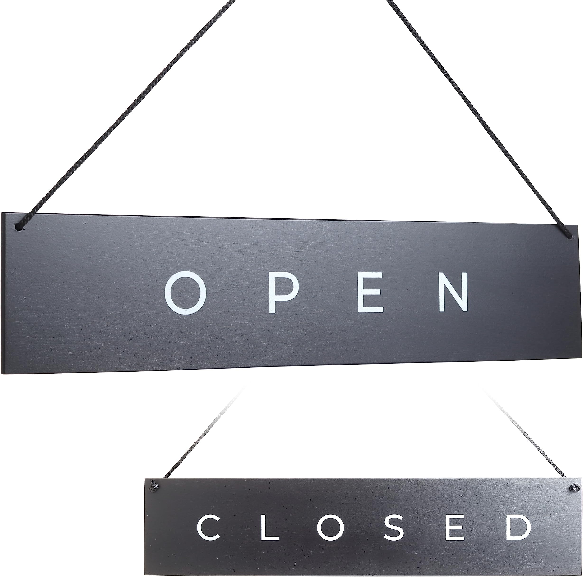 TOROS STORE Modern Wooden Open Closed Sign - Double-Sided, Vintage ...