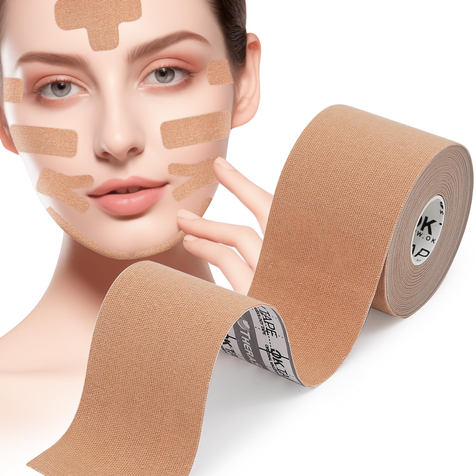 Amazon.com : OK TAPE Face Lift Tape，Facial Myofascial Lift Tape for ...
