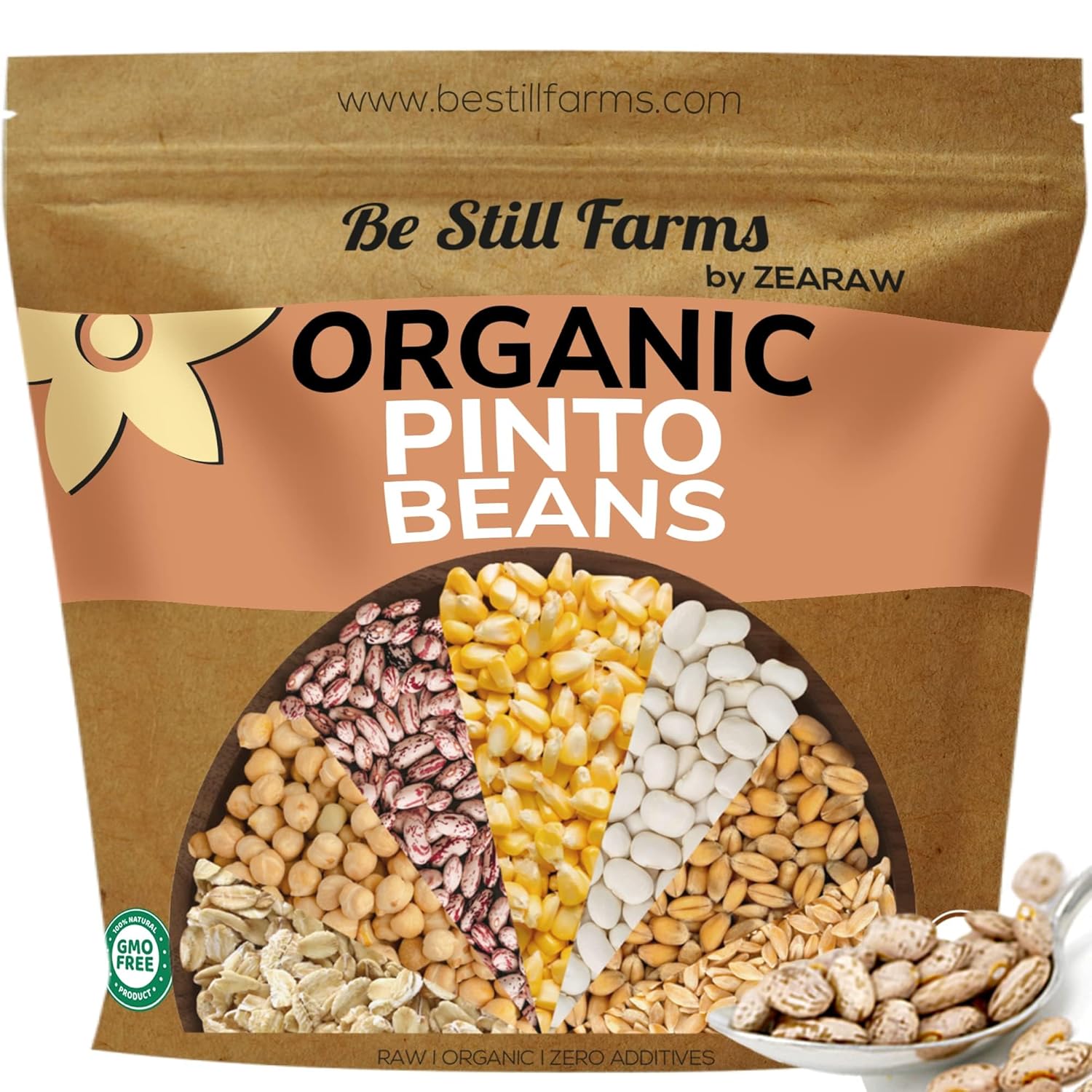 Amazon.com : Be Still Farms Organic Pinto Beans Dry Bulk (2.8lb ...