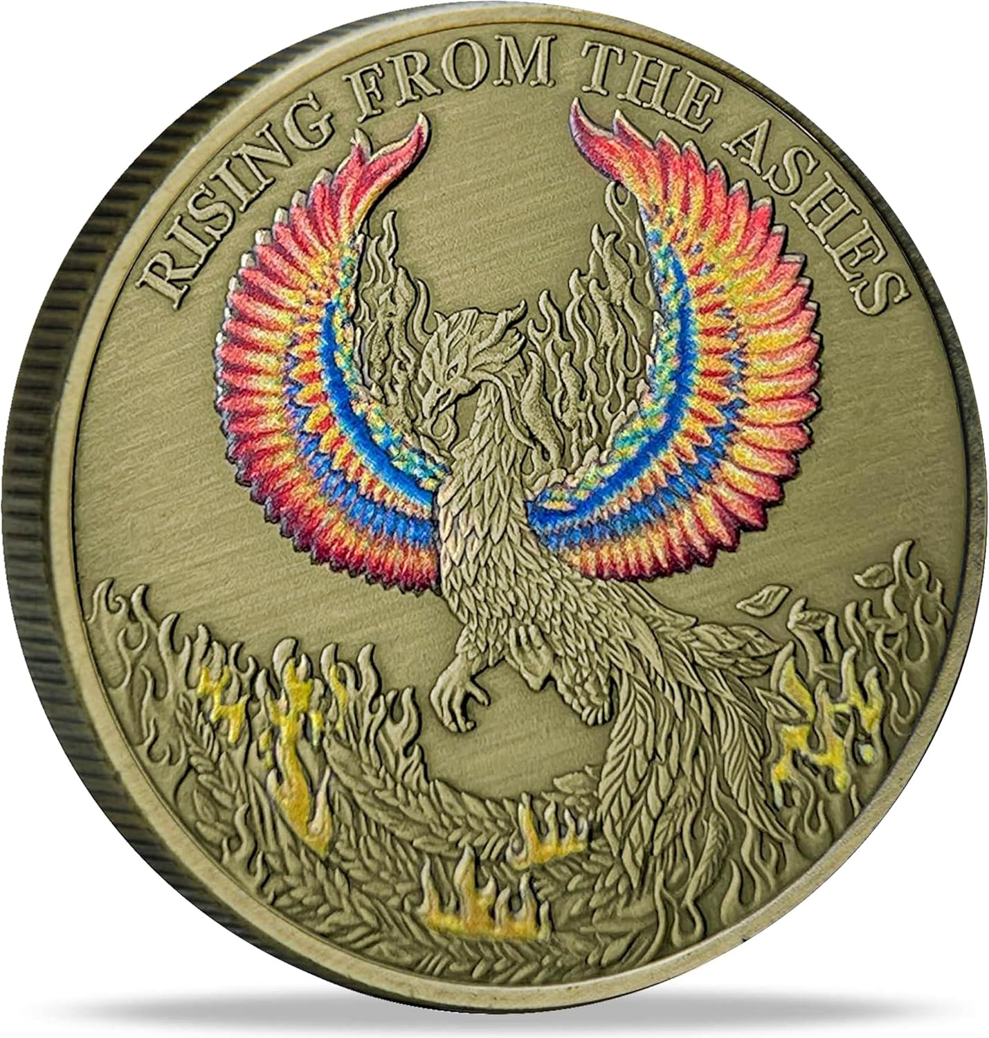 Amazon.com: Phoenix Rising Lucky Coin Serenity Prayer Sobriety Coin ...