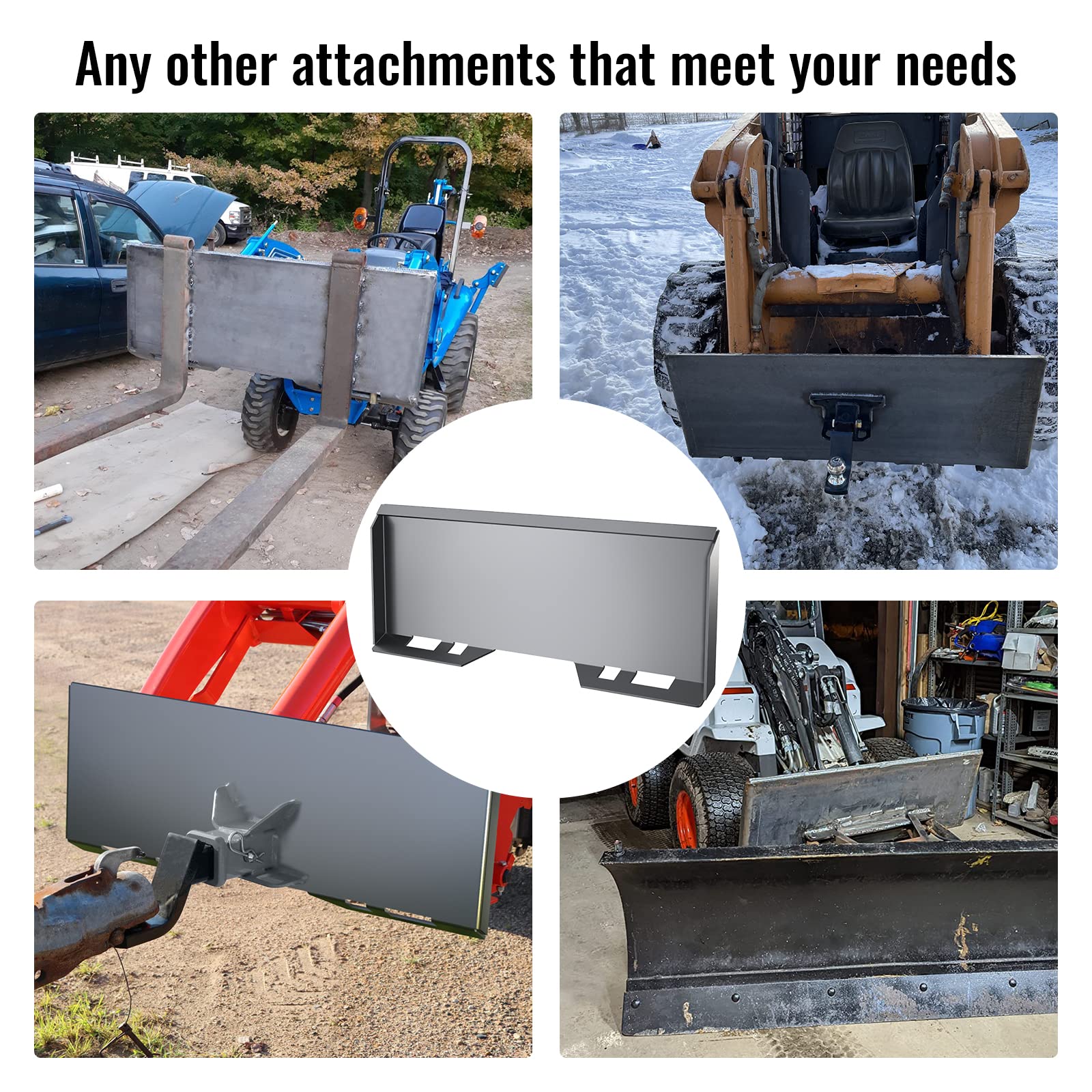 Snapklik.com : Sulythw 1/2 Skid Steer Attachment Plate, Heavy Duty ...