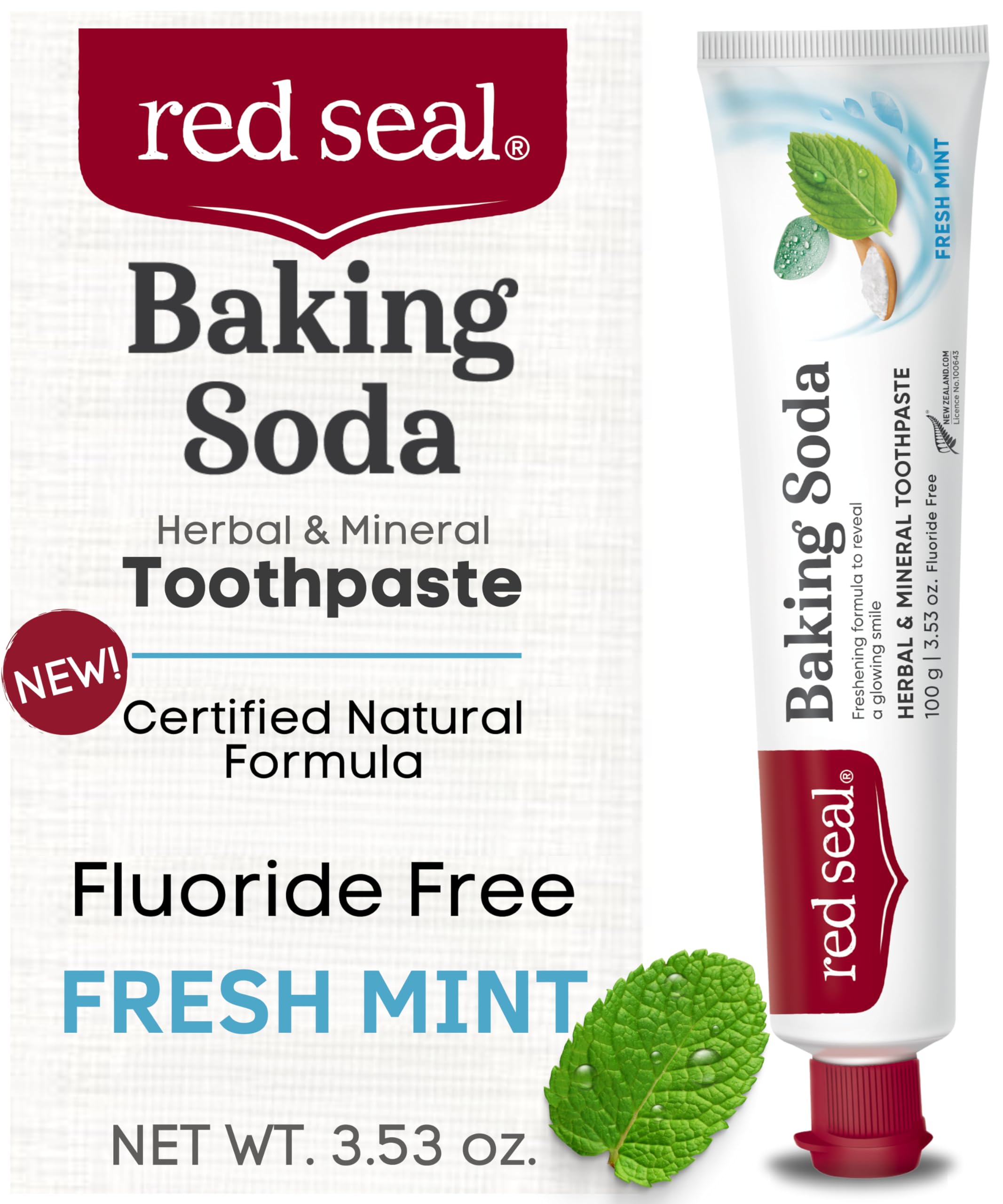Amazon.com: Red Seal Fluoride Free Toothpaste - Baking Soda - Herbal ...