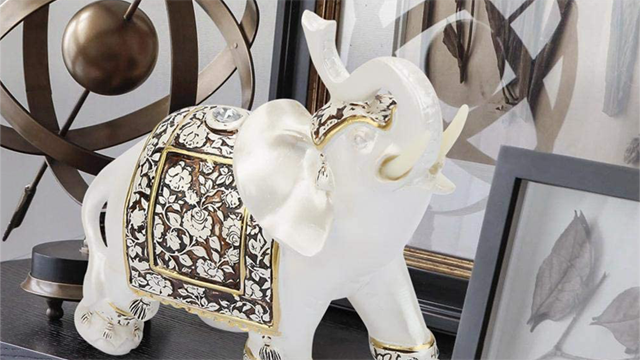 Watch Elephant Figurines with Trunk Up, Vintage Elephant Model on ...
