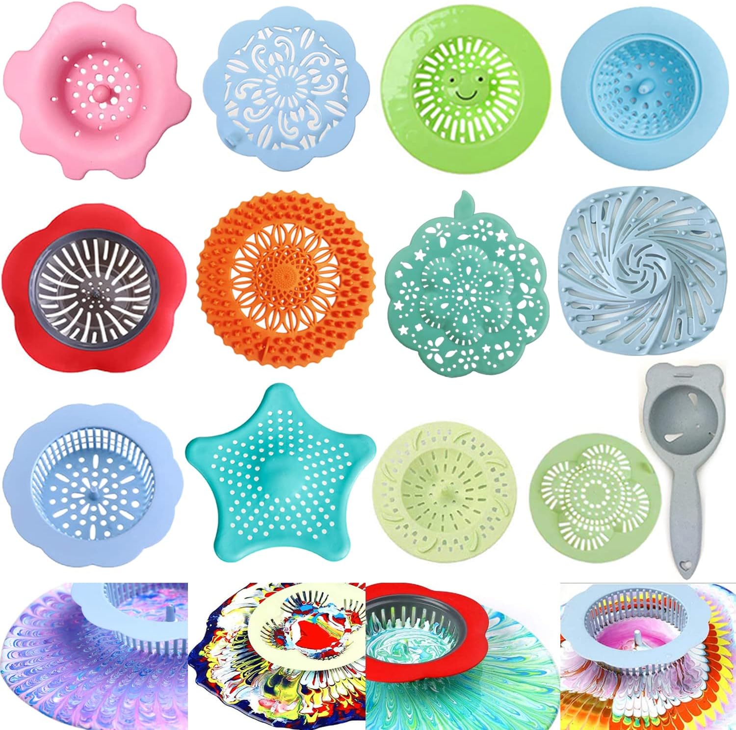 Amazon.com: Acrylic Pouring Strainers,13 Pcs Acrylic Paint Pouring ...