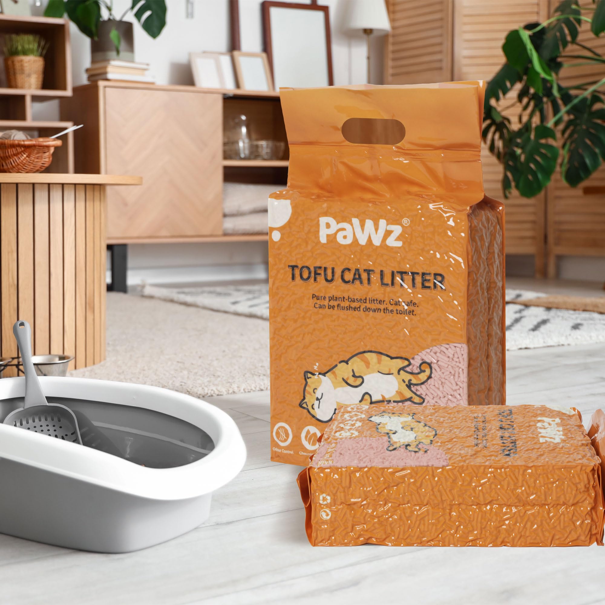 Pretty Litter Papai Natural Pea Tofu Cat Litter 5kg - Dust Free ...