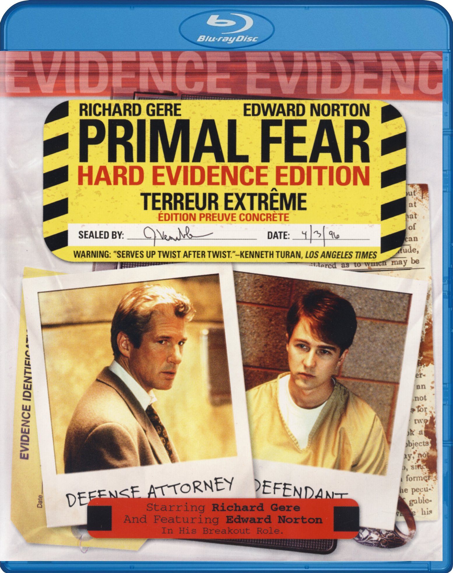 Amazon.com: Primal Fear : Richard Gere, Edward Norton, Laura Linney ...