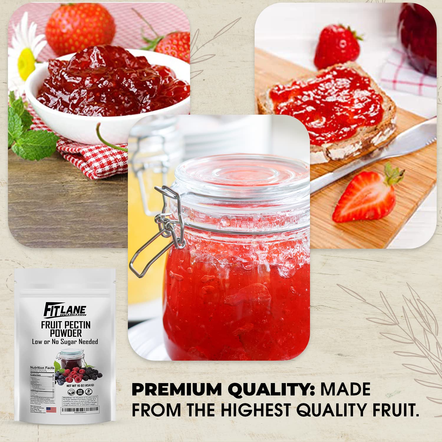 Snapklik.com : Low Sugar Pectin For Canning Jam And Jellies Natural ...